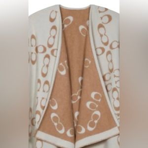Coach | Jackets & Coats | Nwt Coach Signature Poncho Chalk Taupe | Poshmark